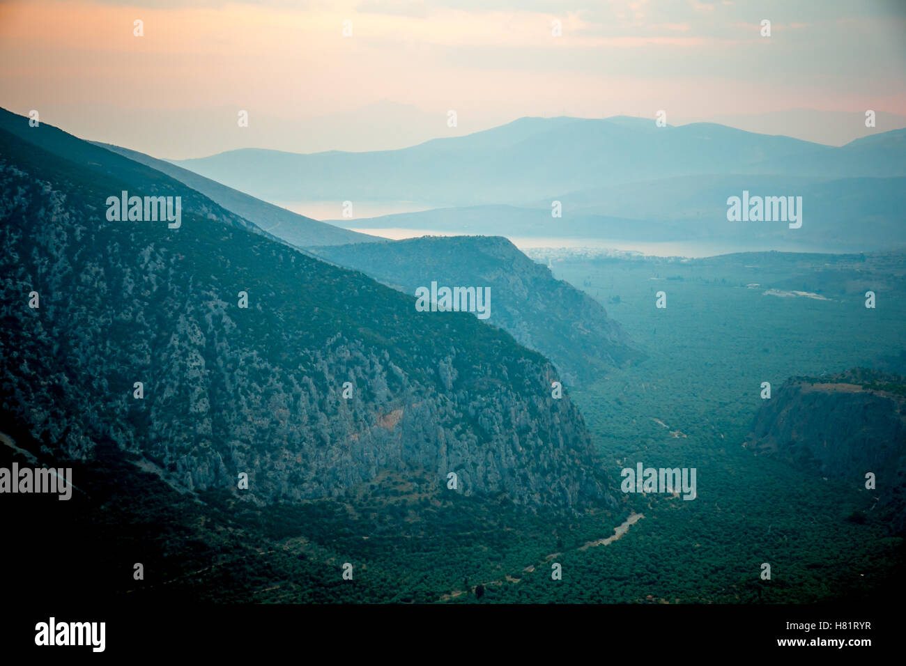 Delphi greece sunset hi-res stock photography and images - Alamy