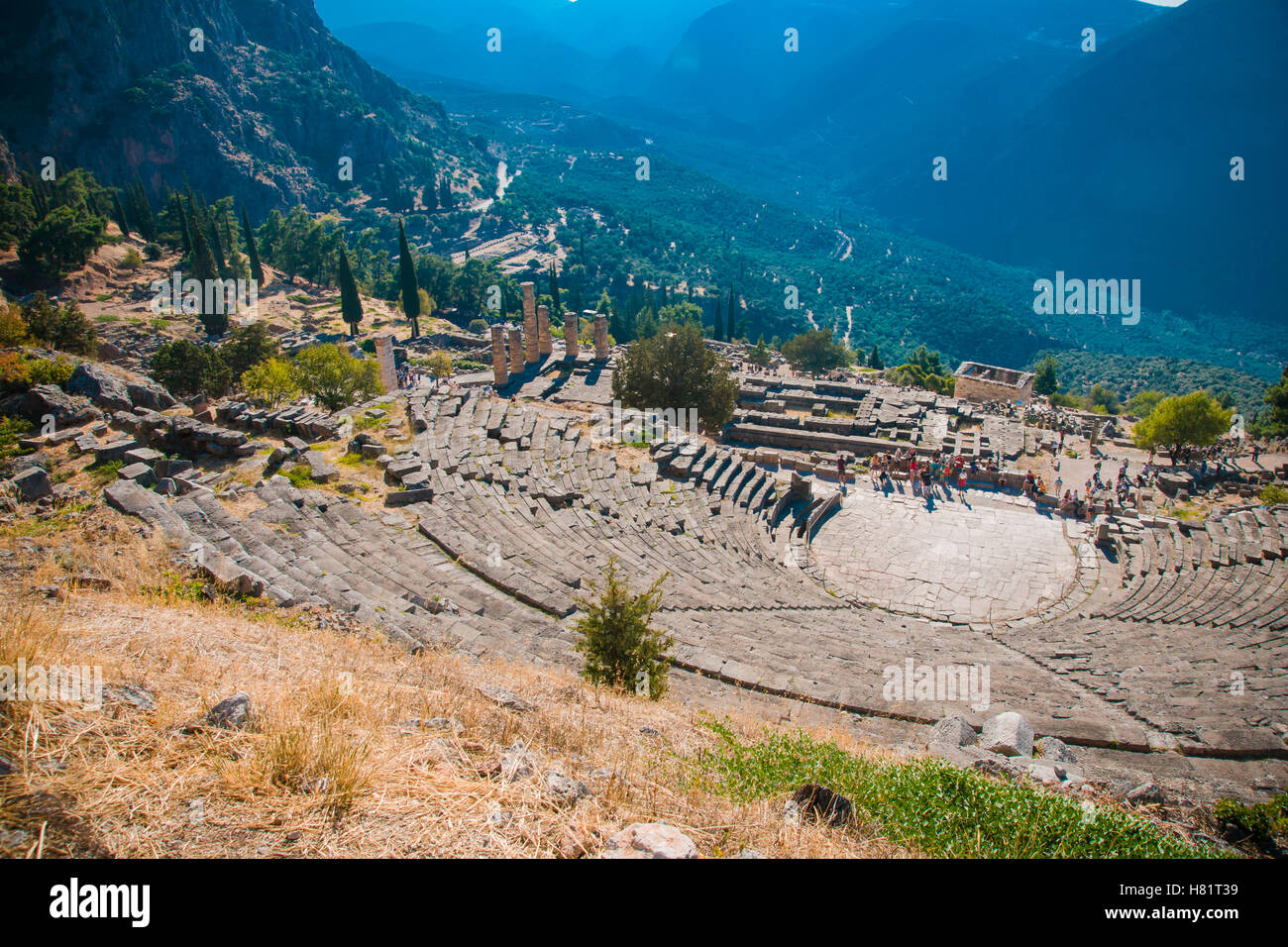 Ancient Theater in Delphi, Greece Stock Photo - Alamy
