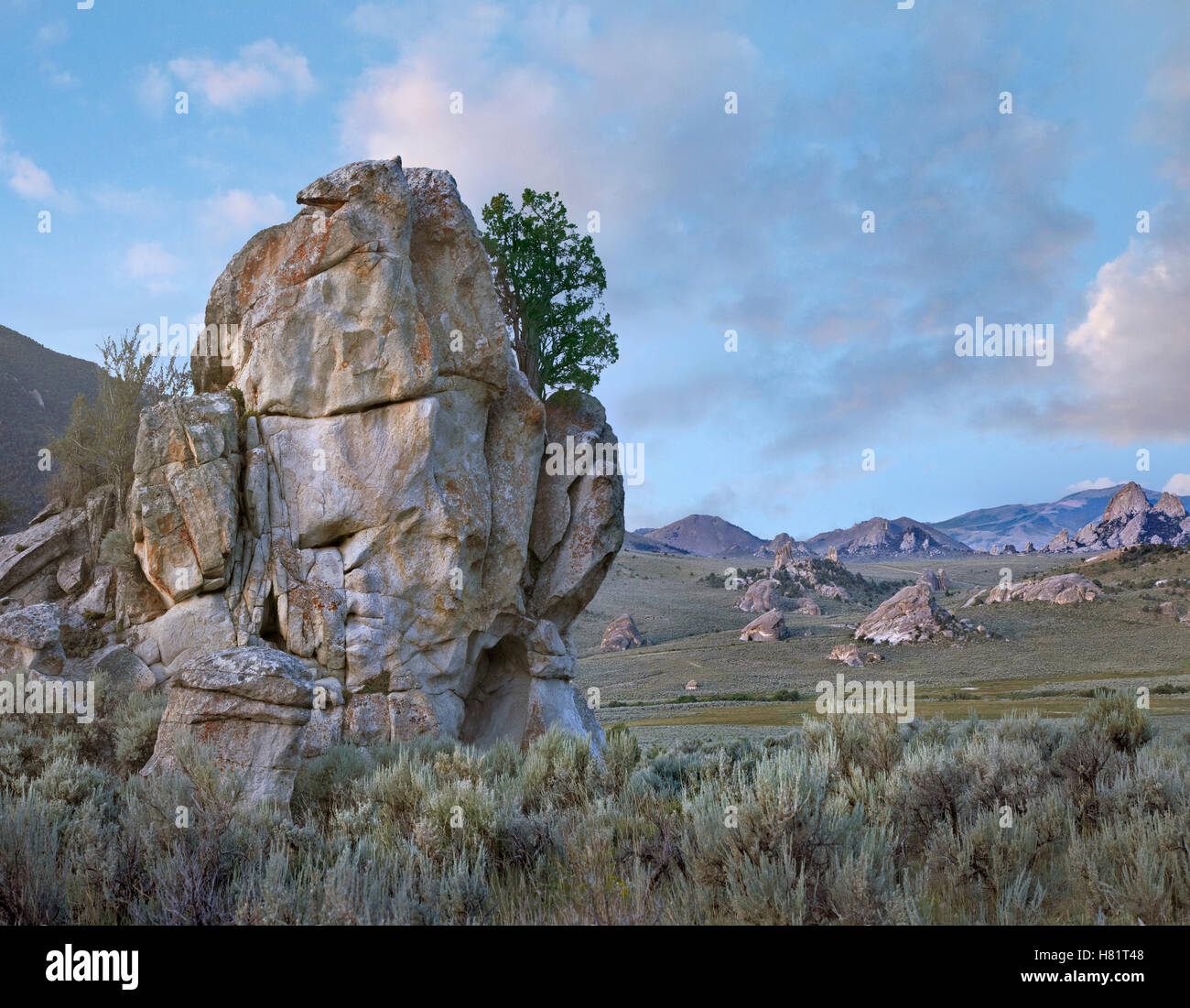 Head Rock, granite formation, City of Rocks National Reserve, Idaho ...