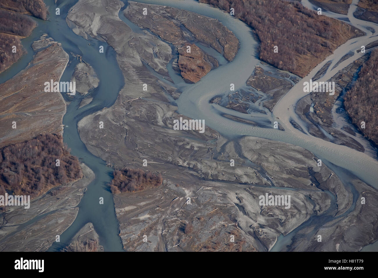 Flood plains of the Copper River, Alaska Stock Photo - Alamy