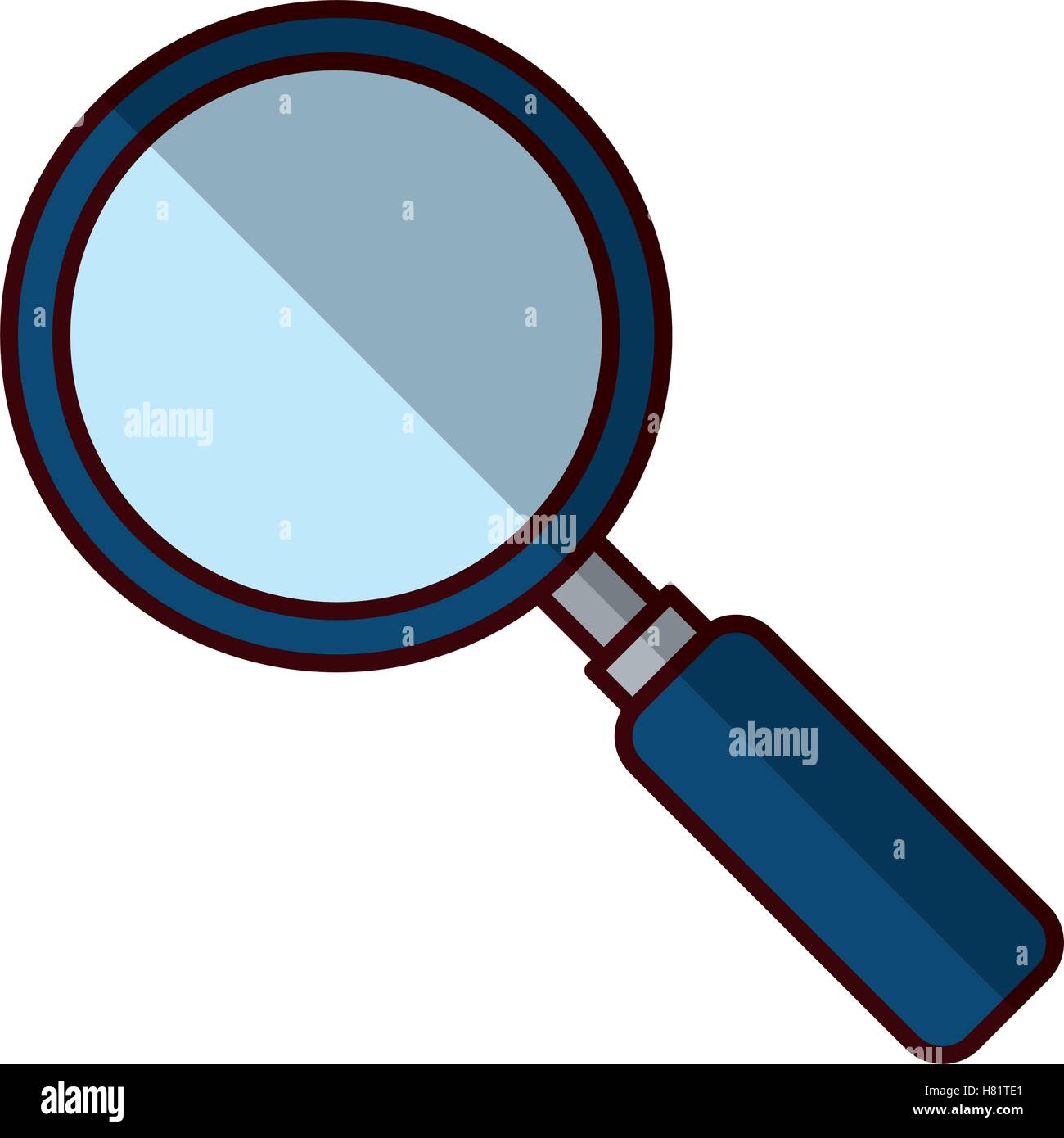 Lupe tool icon. Search magnifying glass zoom and lens theme. Isolated ...