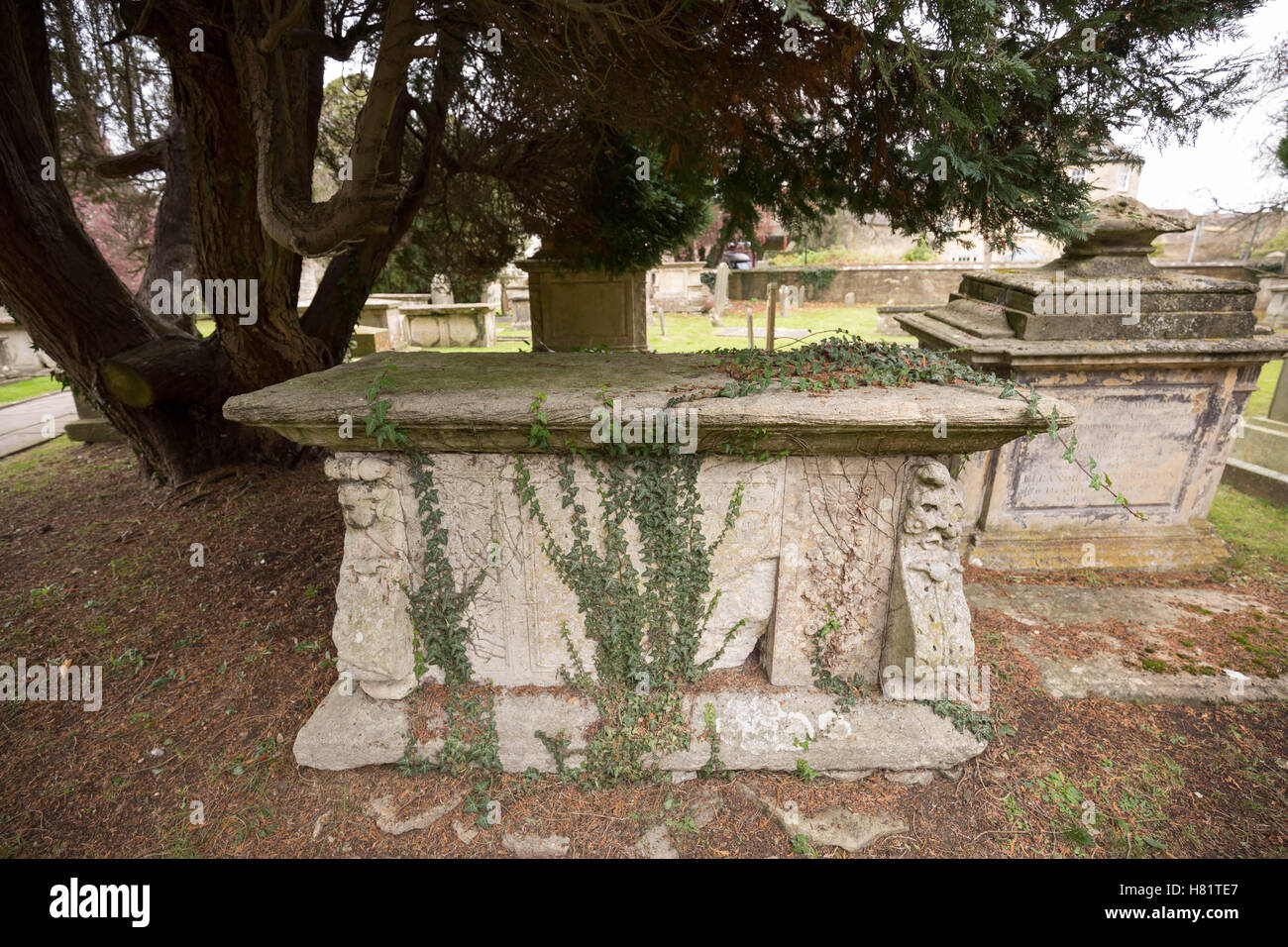 Graveyard of Tetbury Church. Parish Church of St Mary the Virgin and St ...