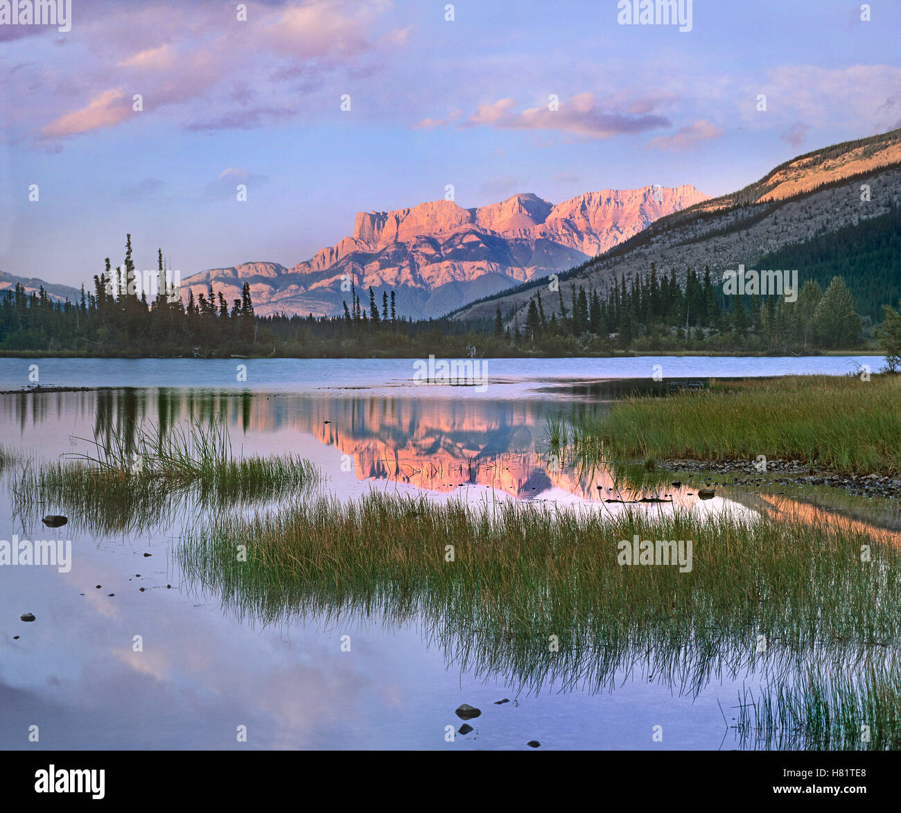 Miette Range and Talbot Lake, Jasper National Park, Alberta, Canada ...