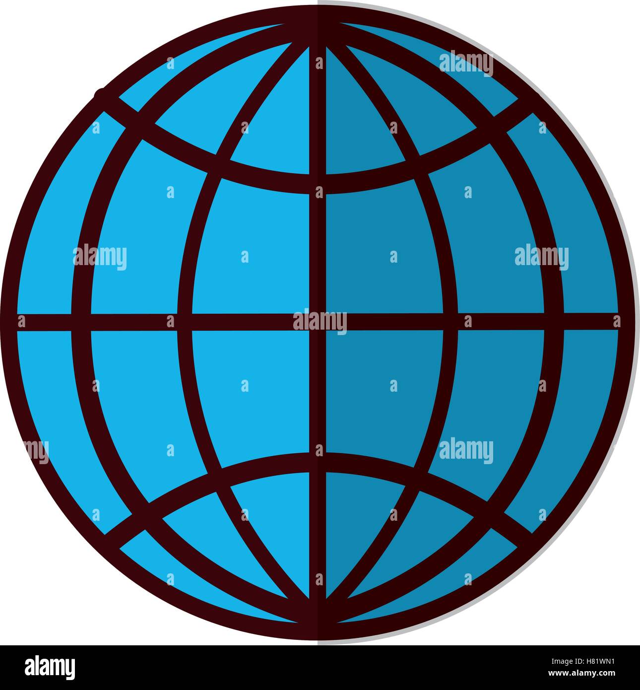 Global communication sphere icon. Internet connectivity web and ...
