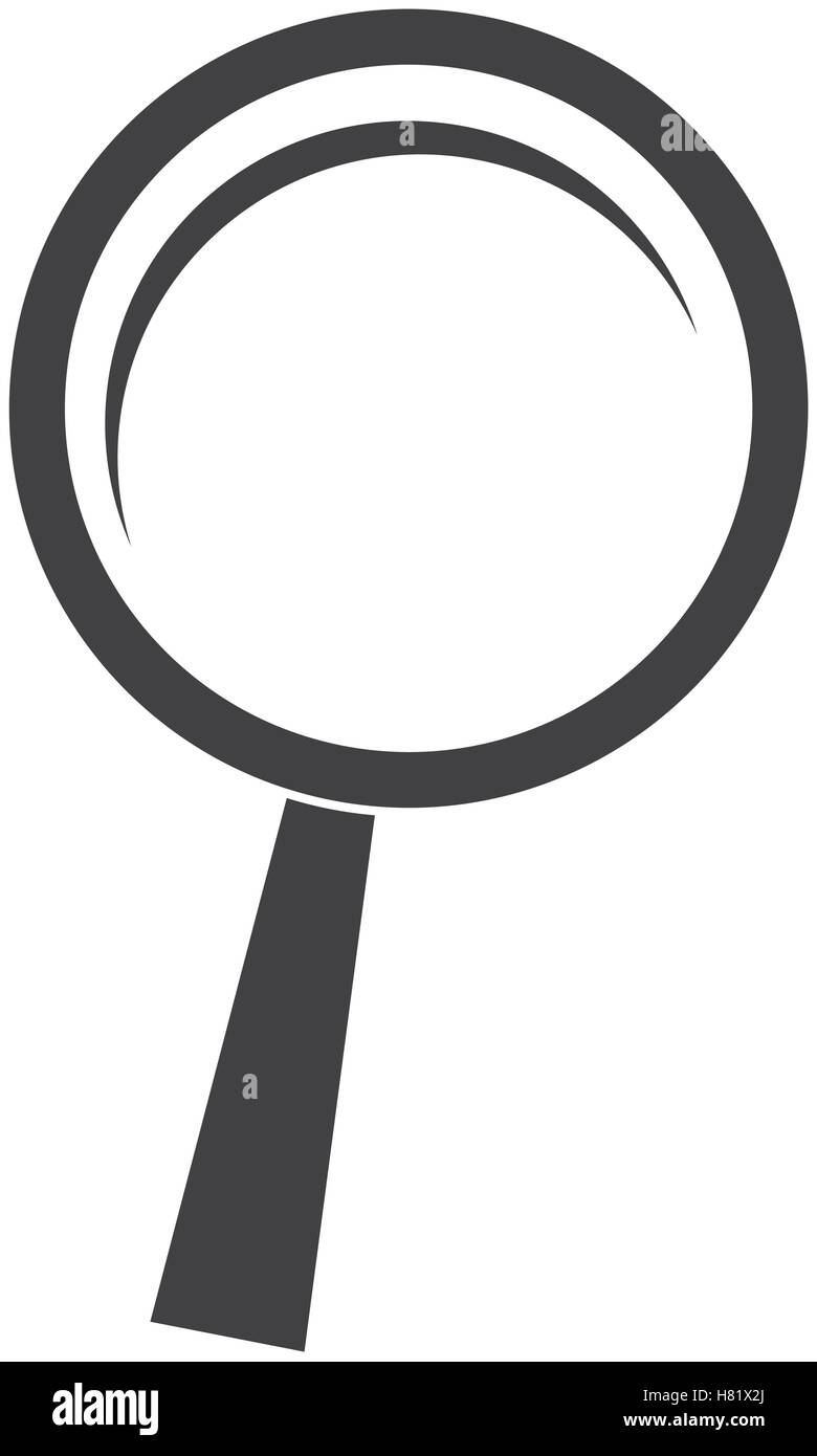 Lupe tool icon. Search magnifying glass zoom and lens theme. Isolated ...