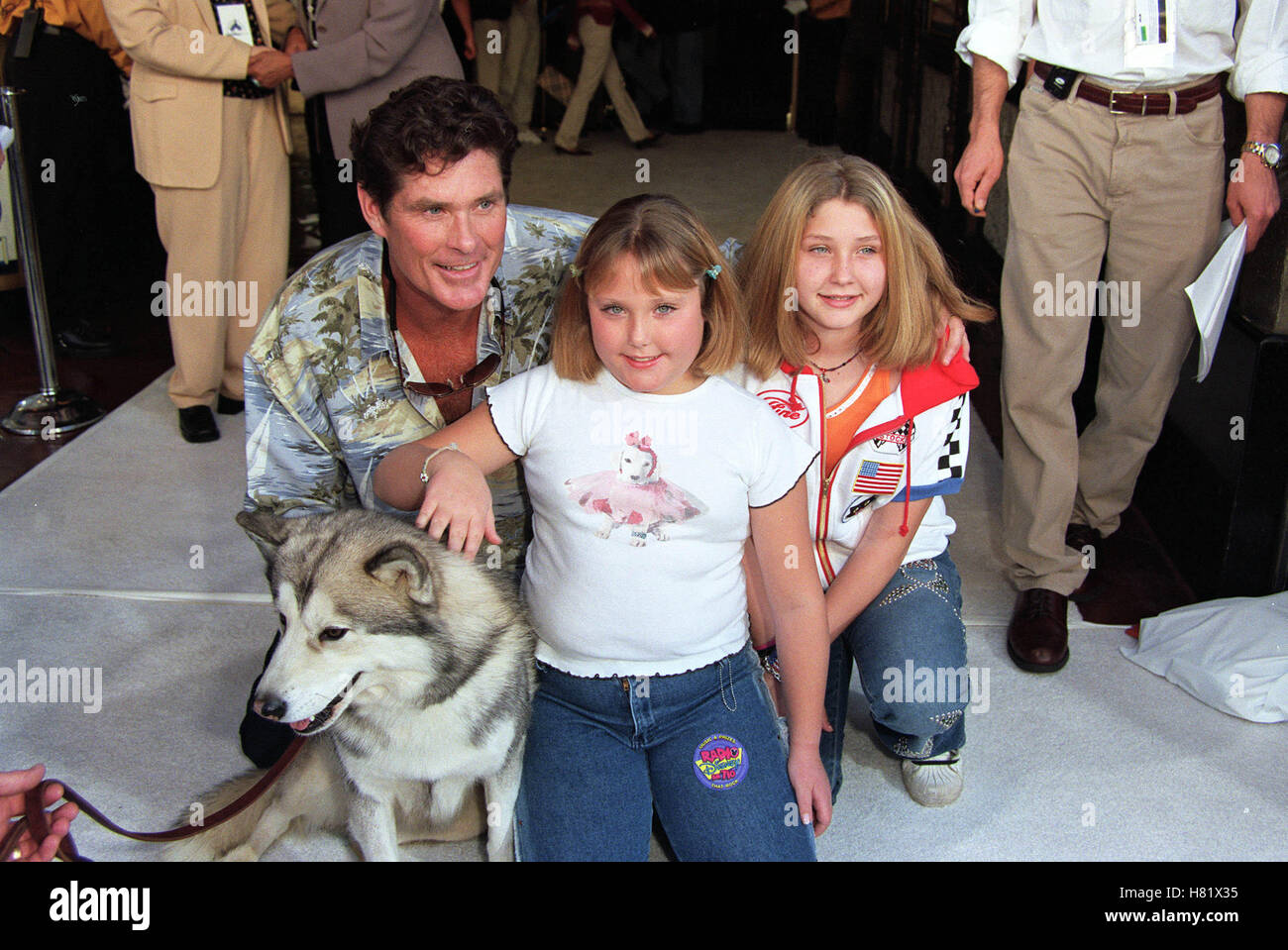 DAVID HASSELHOFF DAUGHTERS DOG "SNOW DOGS" FILM PREMIERE EL CAPITAN ...