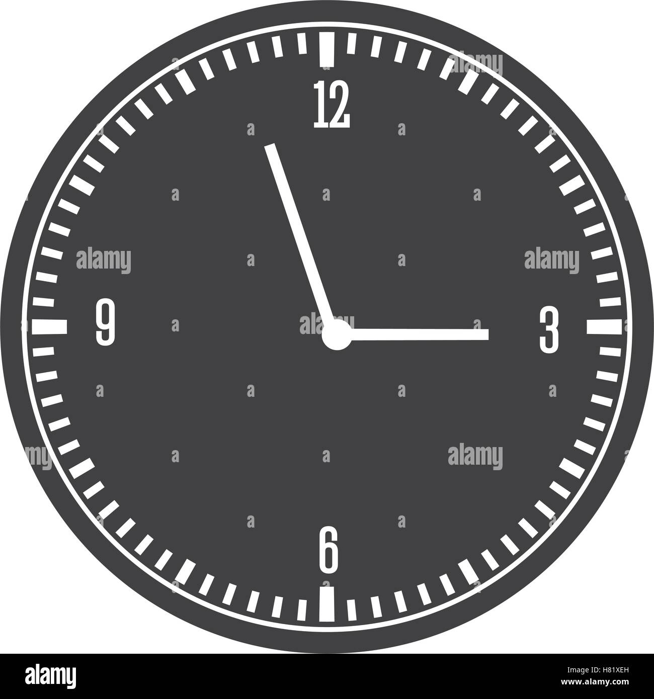 Clock icon. Time tool and instrument theme. Isolated design. Vector ...