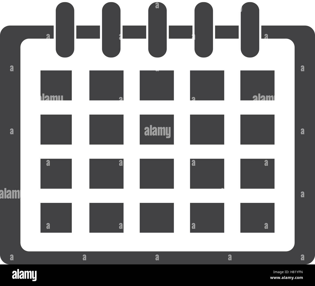 Calendar icon. Planner month date and time theme. Isolated design ...