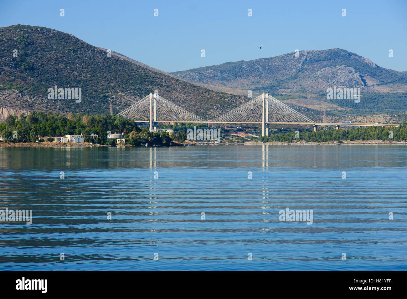 Chalkida Bridge, in Kahlkis. It links the island of Evia to mainland ...