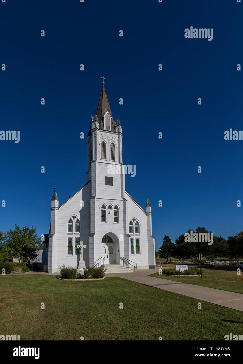White Texas church Stock Photo - Alamy