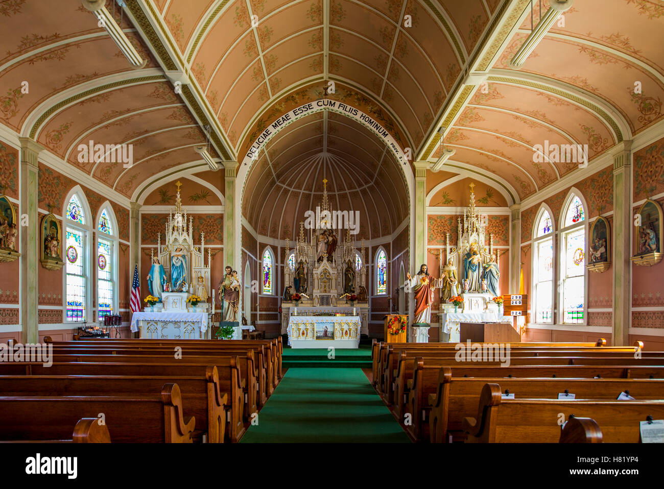 Catholic church interior Stock Photo - Alamy