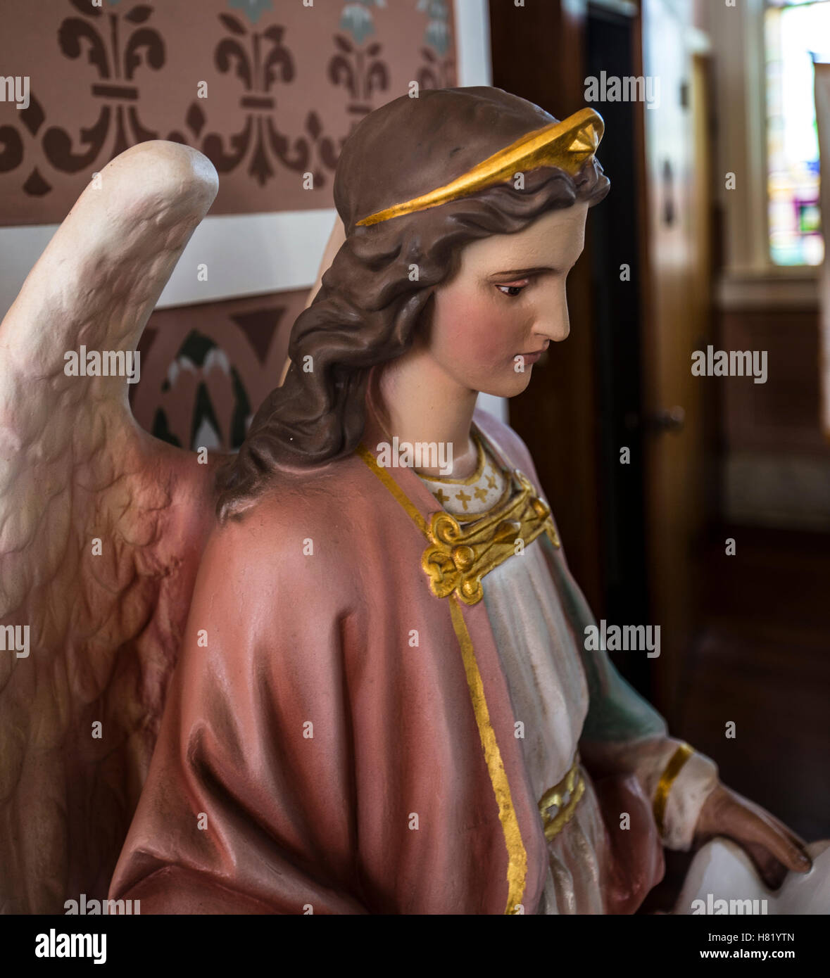 Angelic statue in a church Stock Photo - Alamy