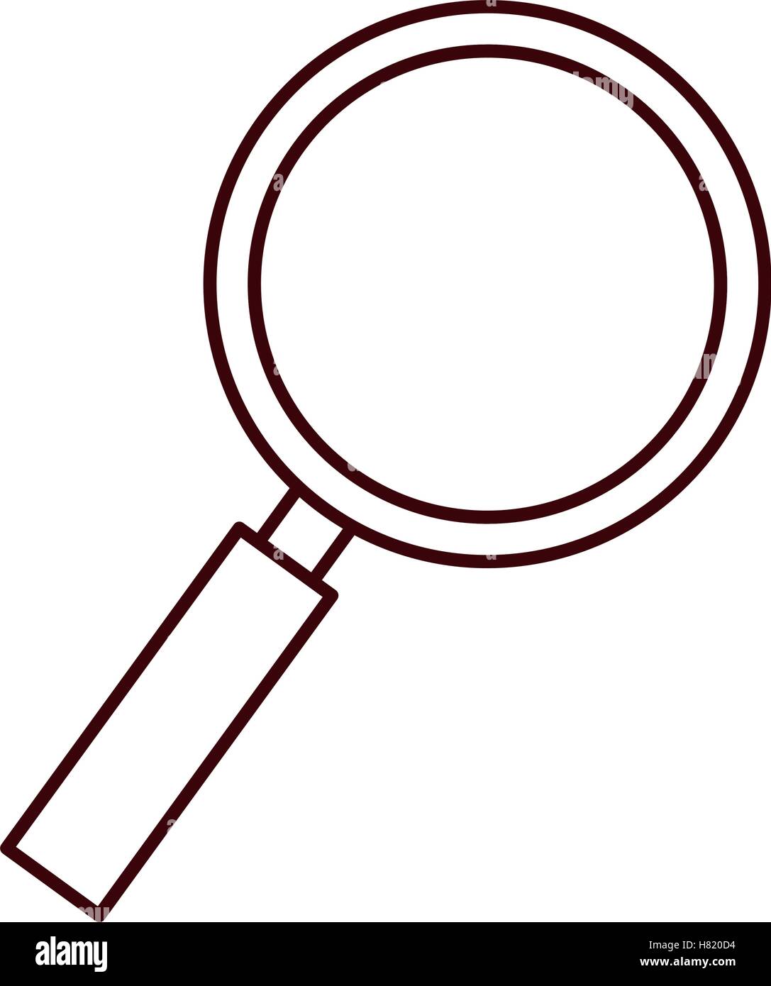Lupe tool icon. Search magnifying glass zoom and lens theme. Isolated ...