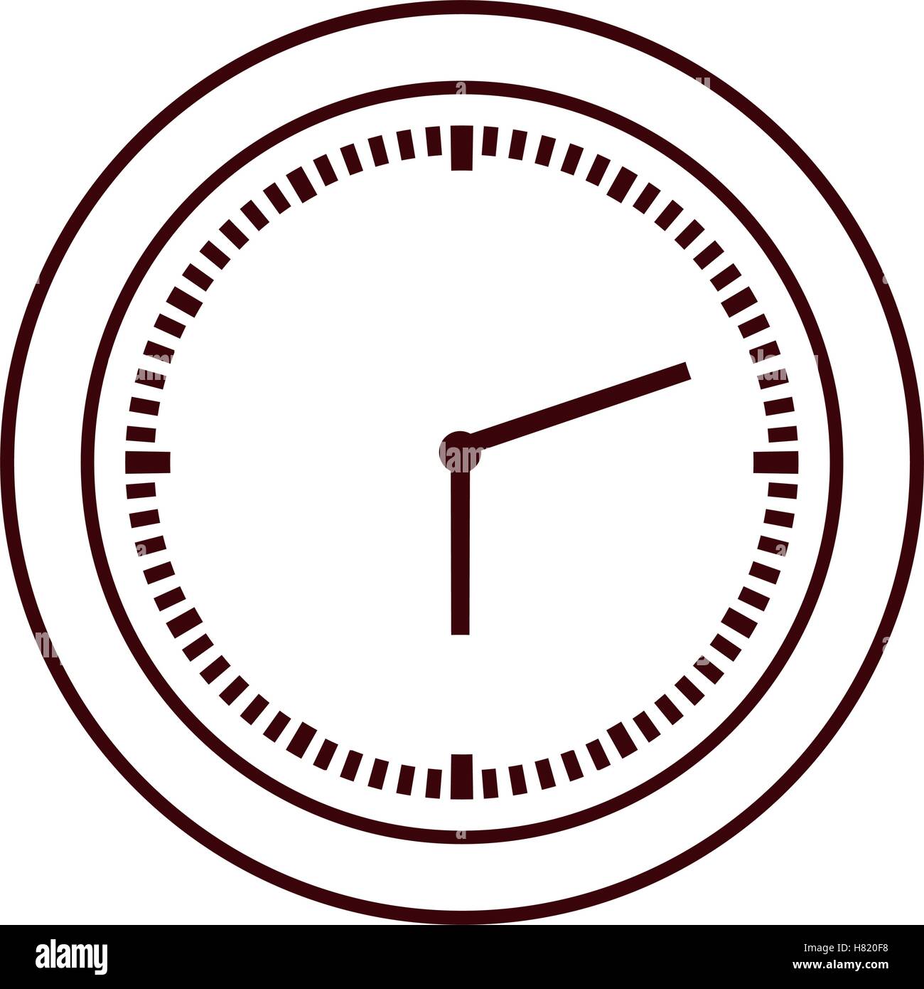 Clock icon. Time tool and instrument theme. Isolated design. Vector ...