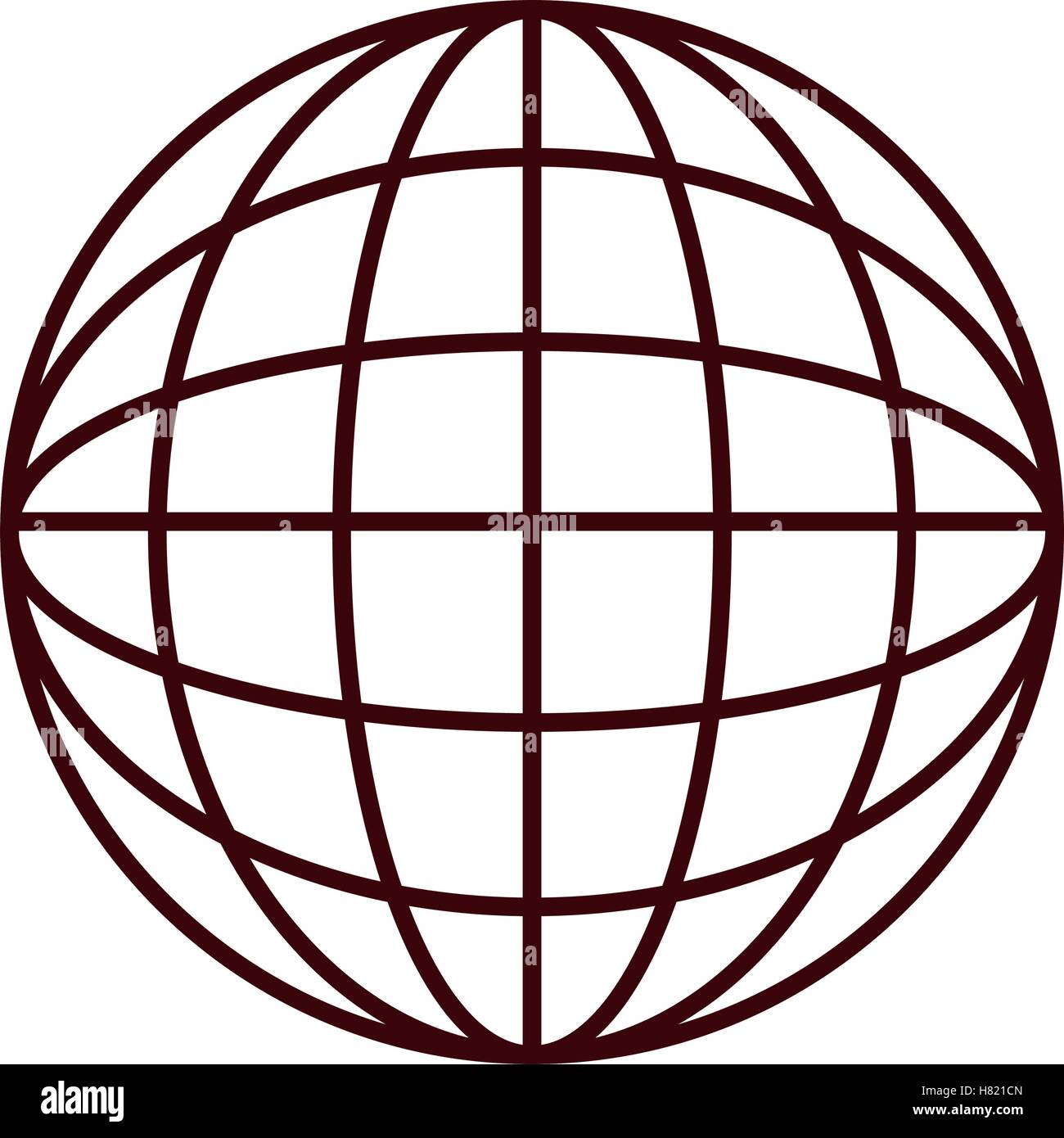 Global communication sphere icon. Internet connectivity web and ...