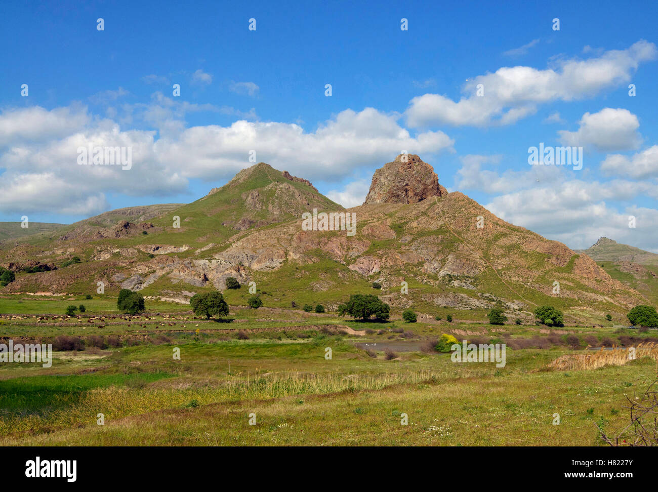 Hilly landscape, Eresos, Greece Stock Photo - Alamy