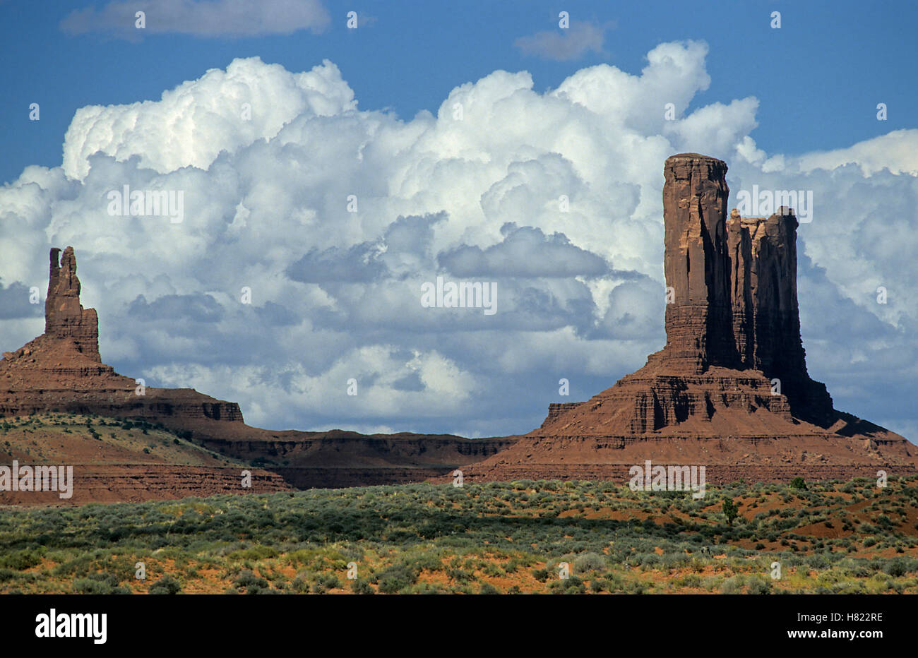 Red rock formations, Monument Valley Navajo Tribal Park, Arizona Stock ...