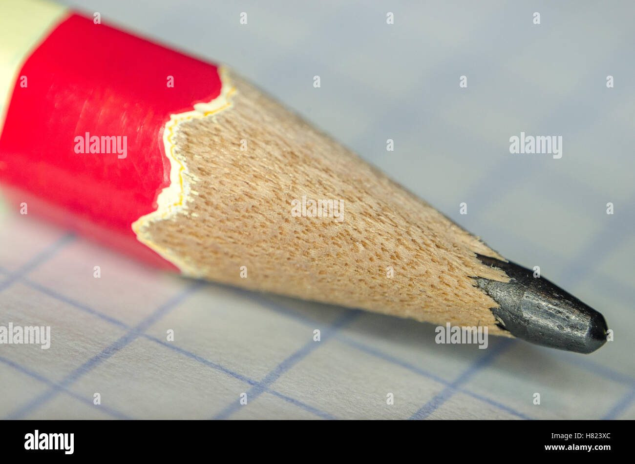 A simple pencil on a sheet of paper filmed in close-up Stock Photo - Alamy