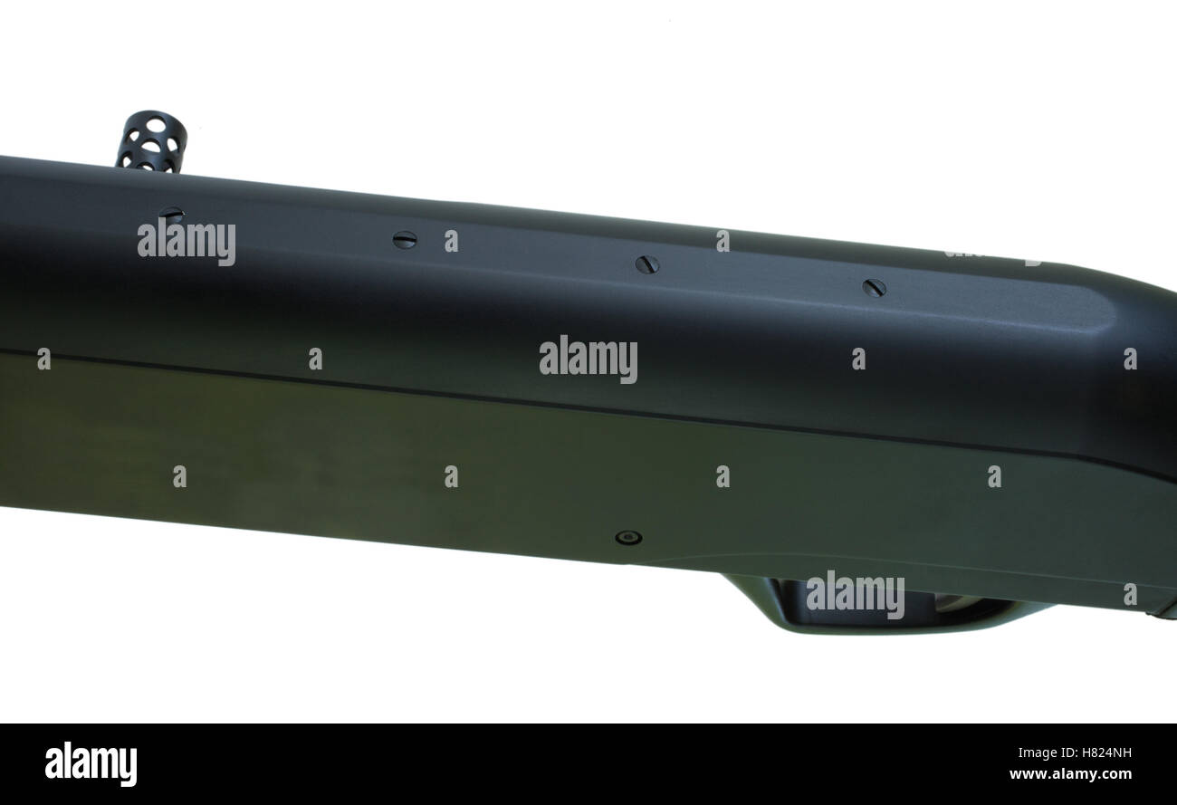 Receiver on a black shotgun that is tapped for an optic Stock Photo - Alamy