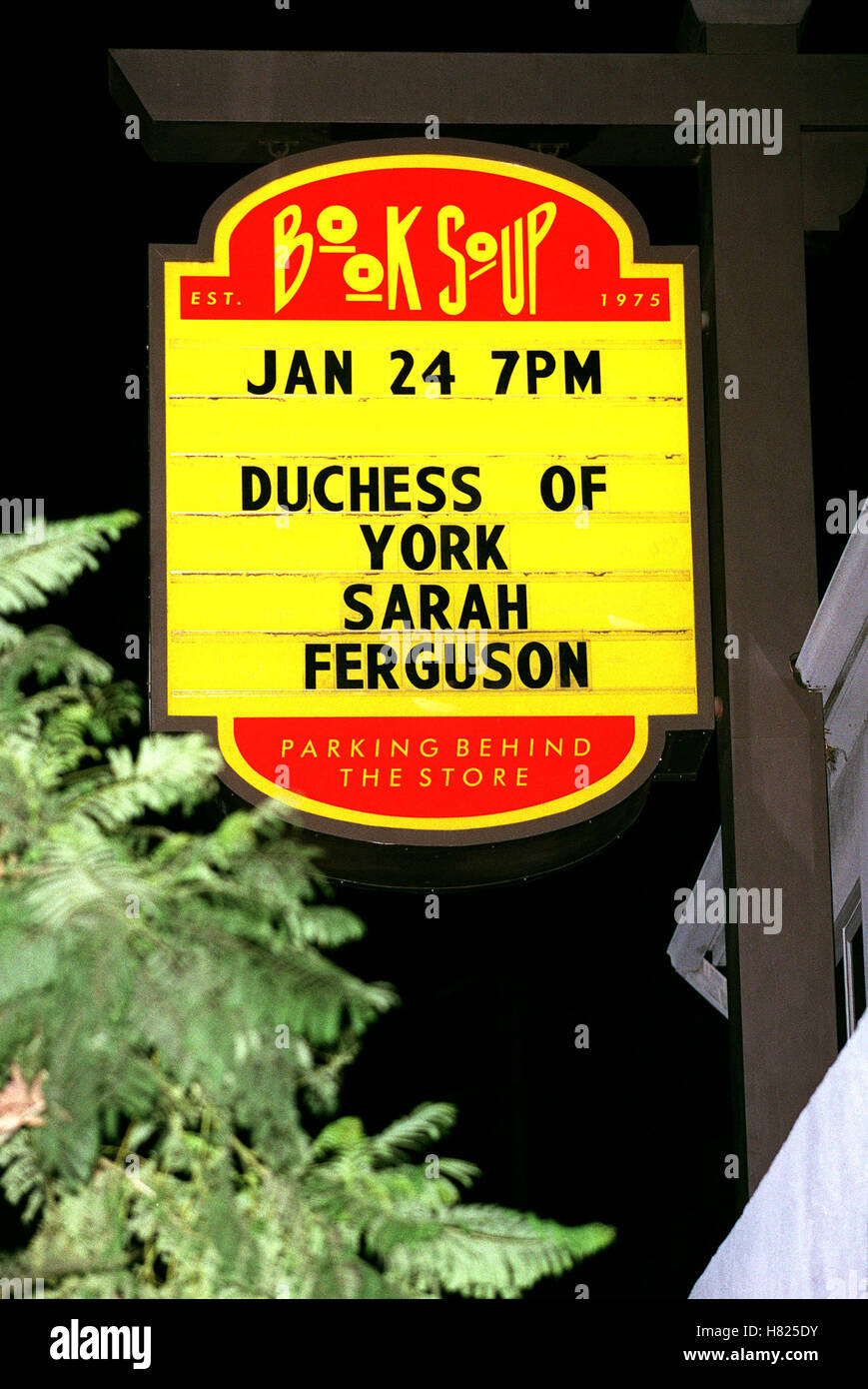 BOOK SOUP SIGN LOS ANGELES USA 24 January 2000 Stock Photo - Alamy