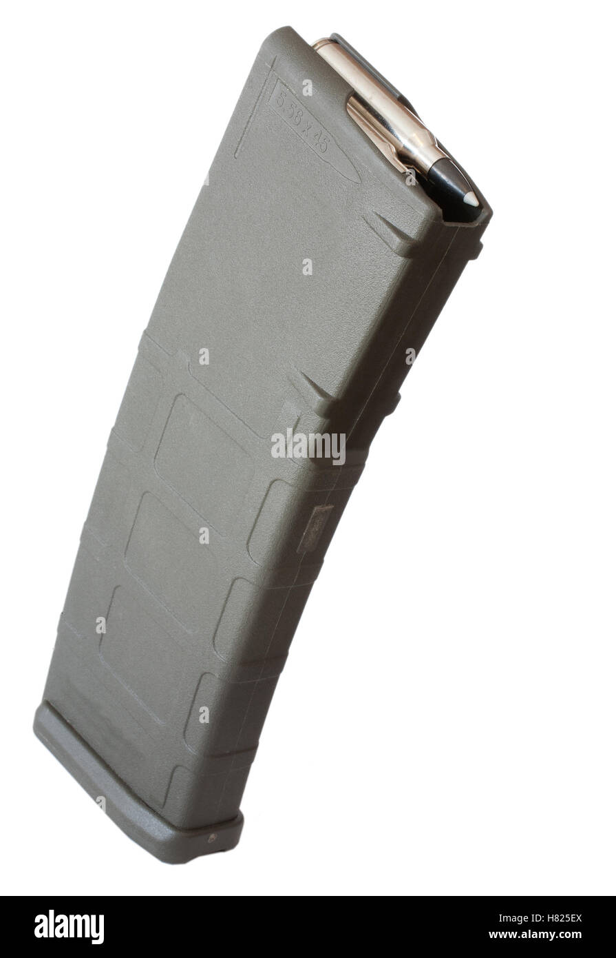 Polymer magazine isolated that holds up to thirty rounds Stock Photo ...