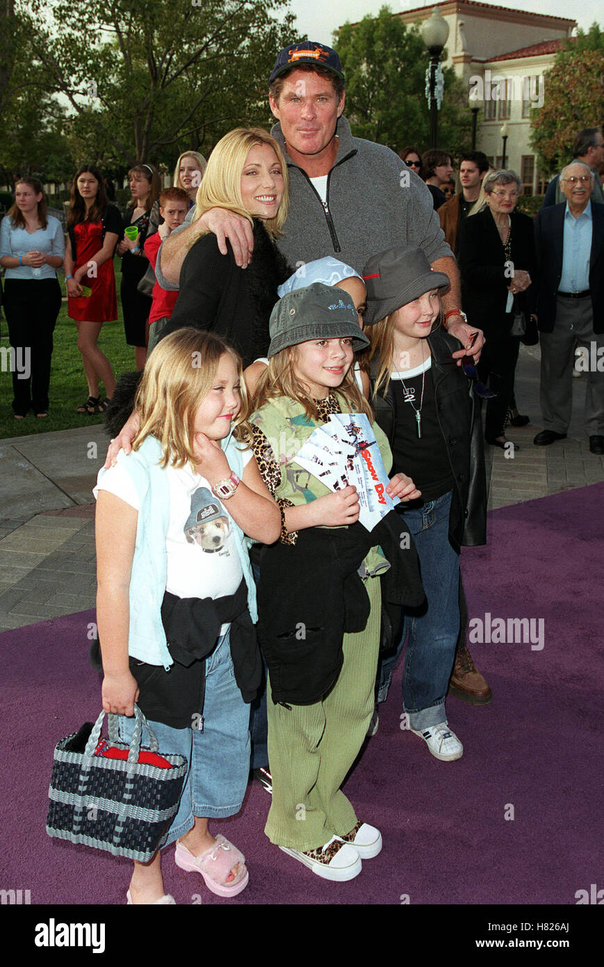 DAVID HASSELHOFF & FAMILY LOS ANGELES USA 29 January 2000 Stock Photo ...