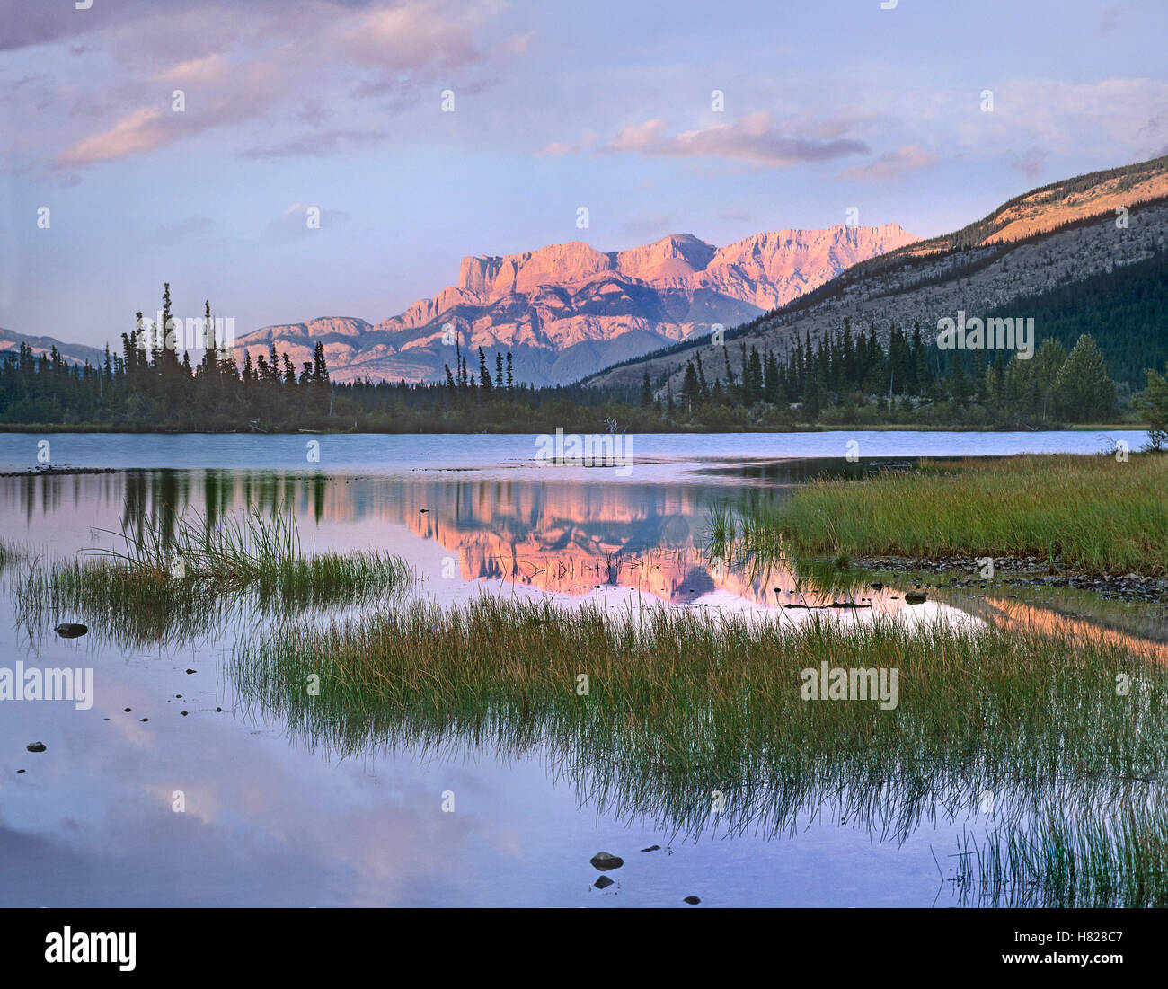 Miette Range and Talbot Lake, Jasper National Park, Canada Stock Photo ...