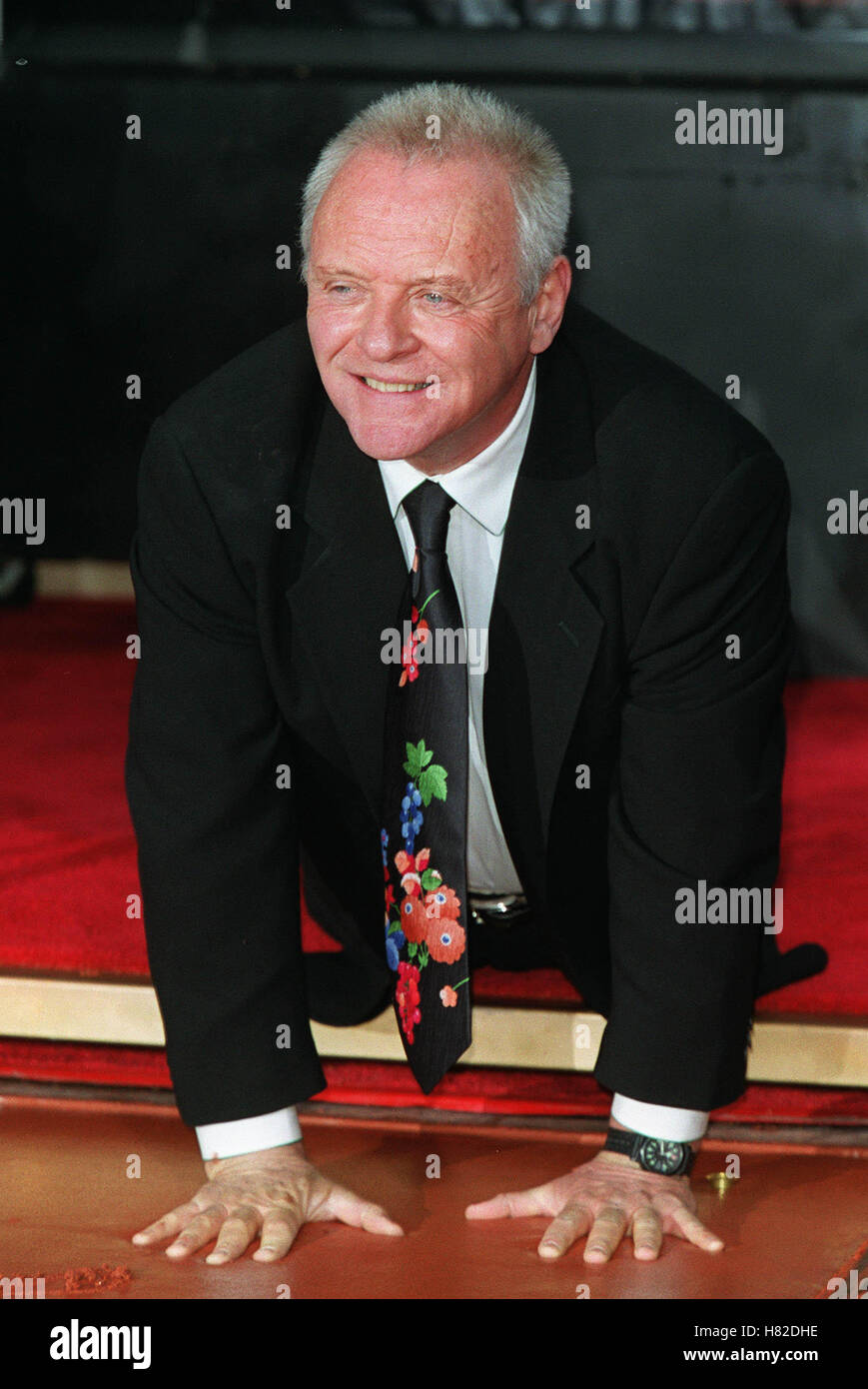 ANTHONY HOPKINS FOOTPRINTS CEREMONY MANNS CHINESE THEATER HOLLYWOOD LA ...