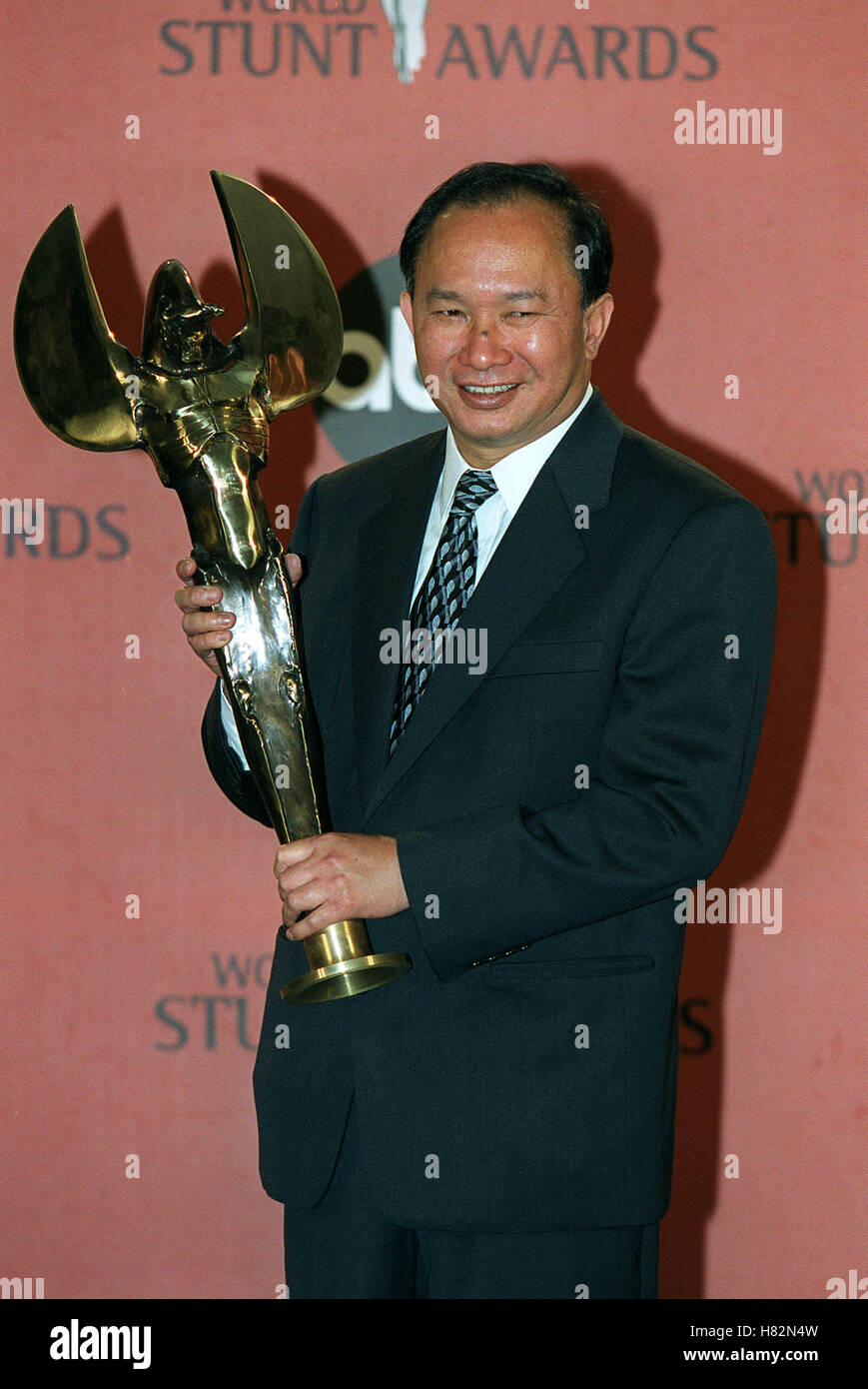 JOHN WOO WITH TAURUS AWARD 1ST ANNUAL WORLD STUNT AWARDS 2001 SANTA ...