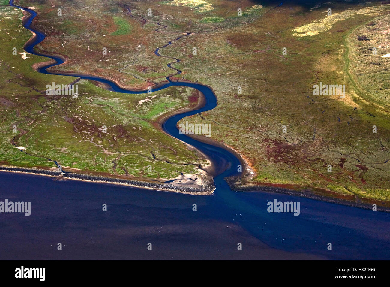 River outflow, Ameland, Netherlands Stock Photo - Alamy