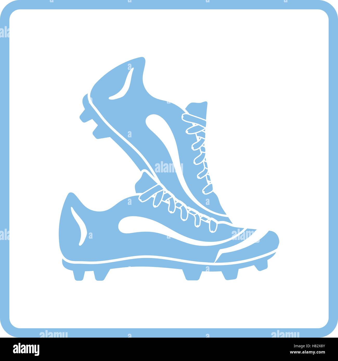 Football boot blue Stock Vector Images - Alamy