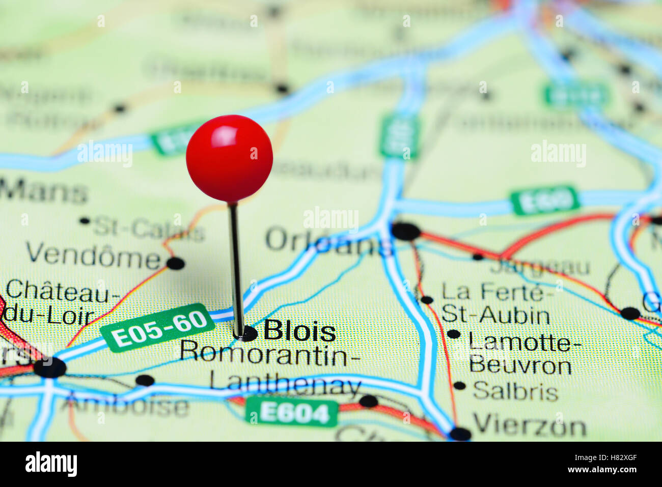Map of blois hi-res stock photography and images - Alamy