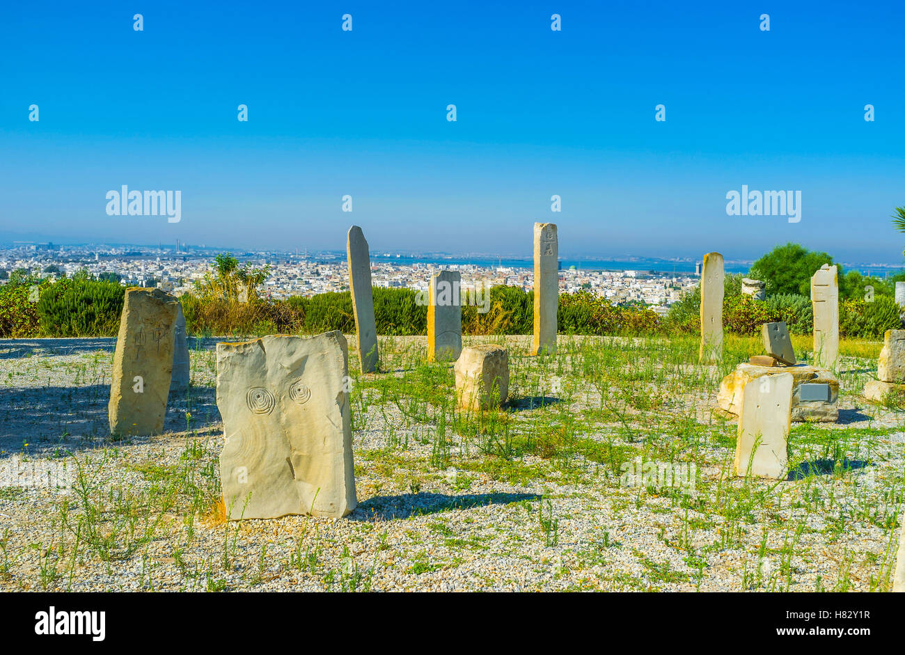 The top of the Byrsa Hill is occupied by large archaeological site and ...