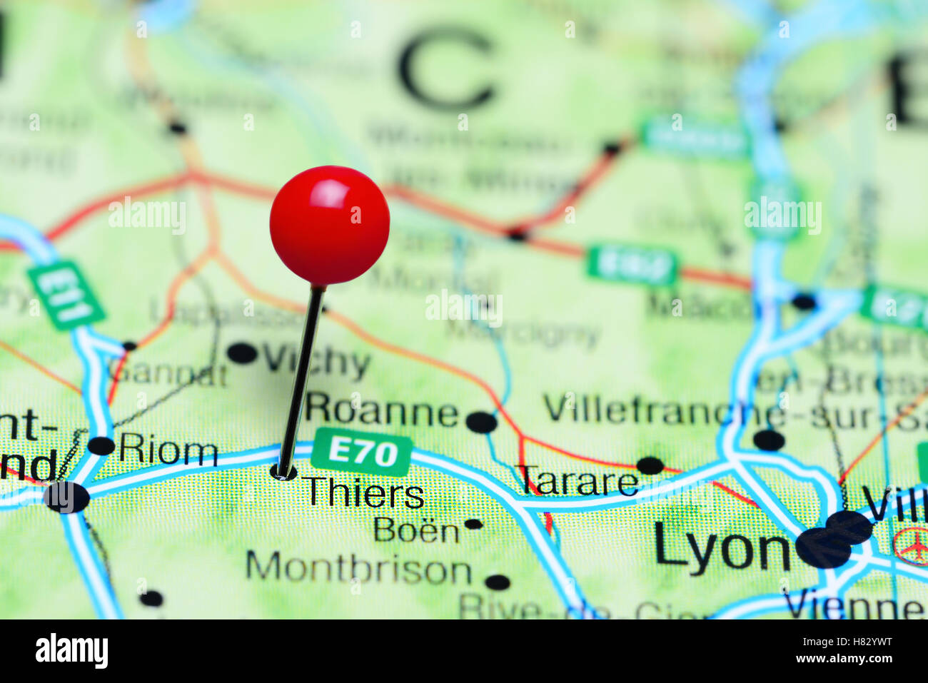 Thiers map hi-res stock photography and images - Alamy