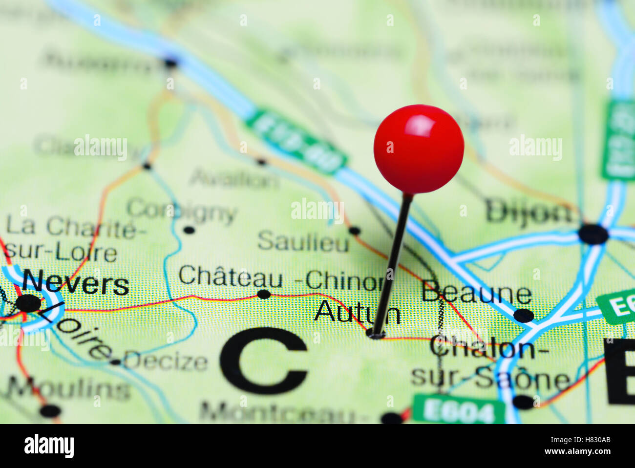 Autun map hi-res stock photography and images - Alamy