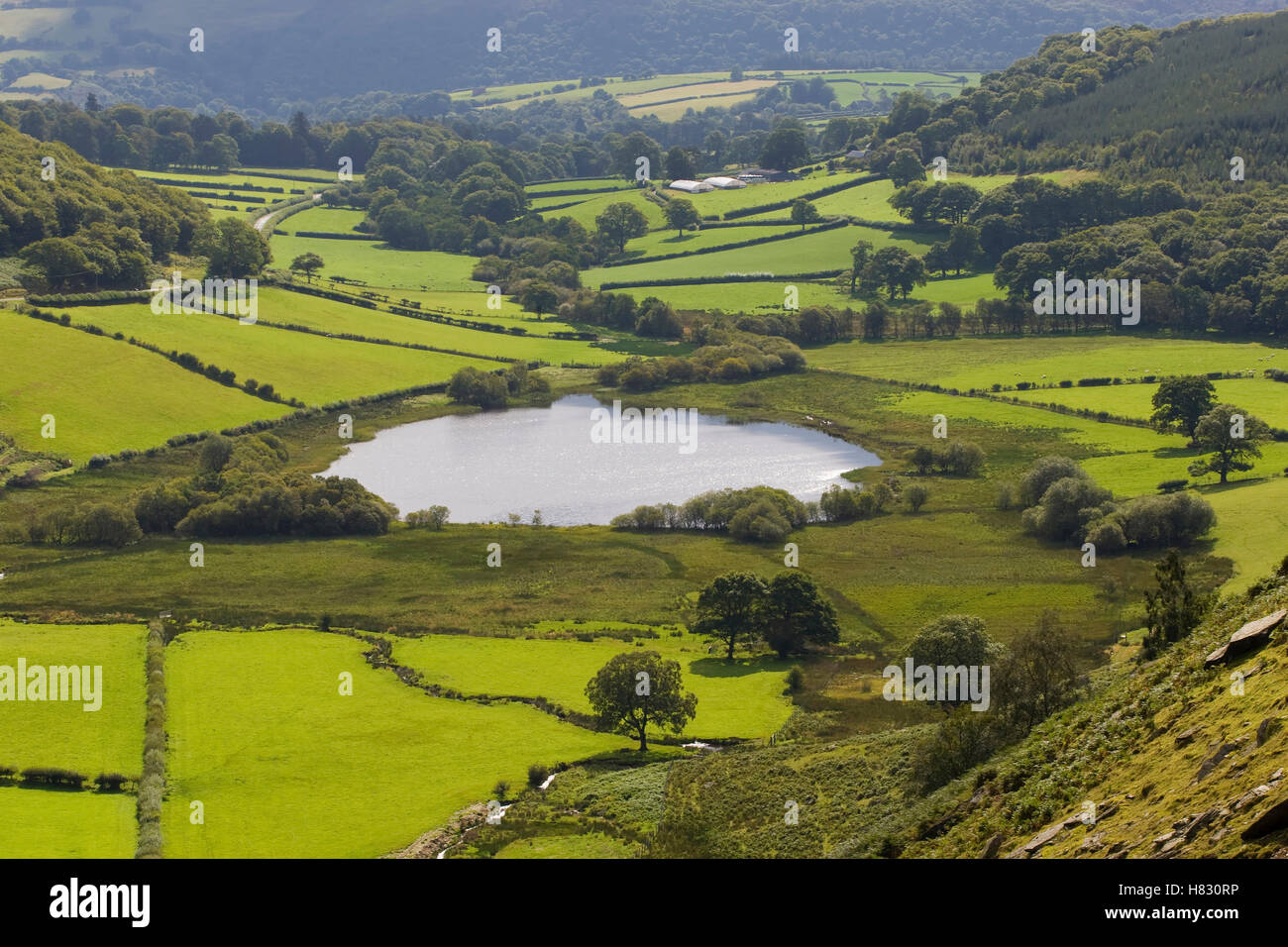 Bocage landscape, Brecon Beacons National Park, England Stock Photo - Alamy