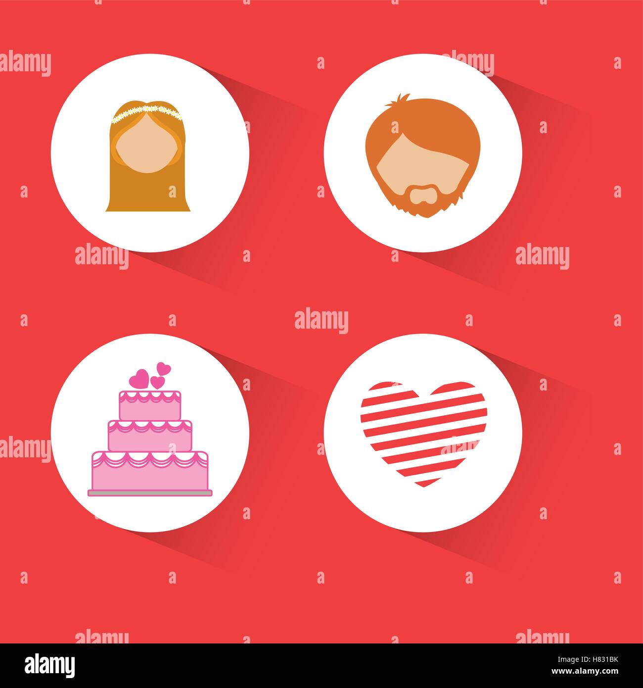 wedding marriage love icon vector illustration graphic design Stock ...