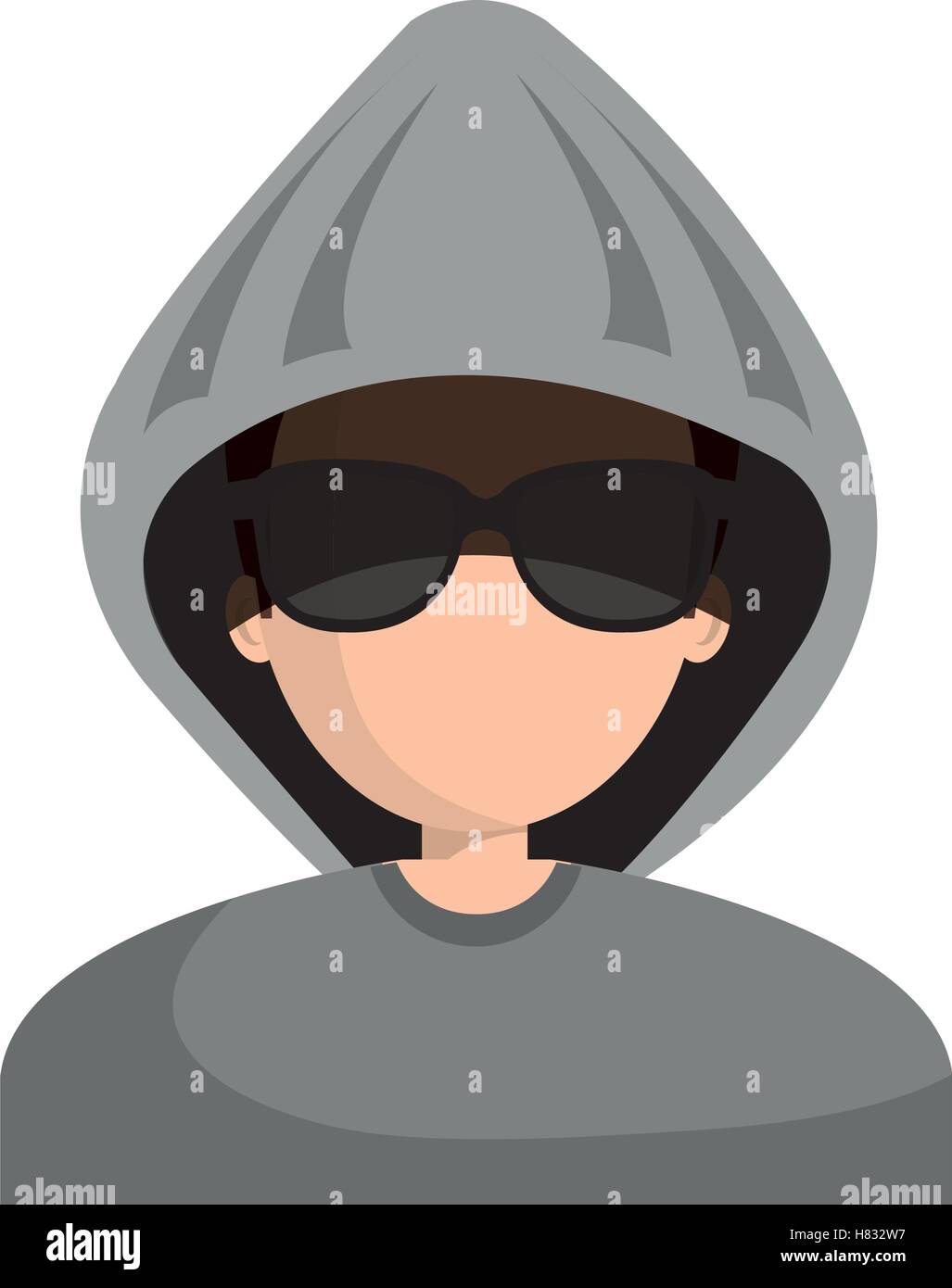 hacker character avatar icon vector illustration design Stock Vector ...