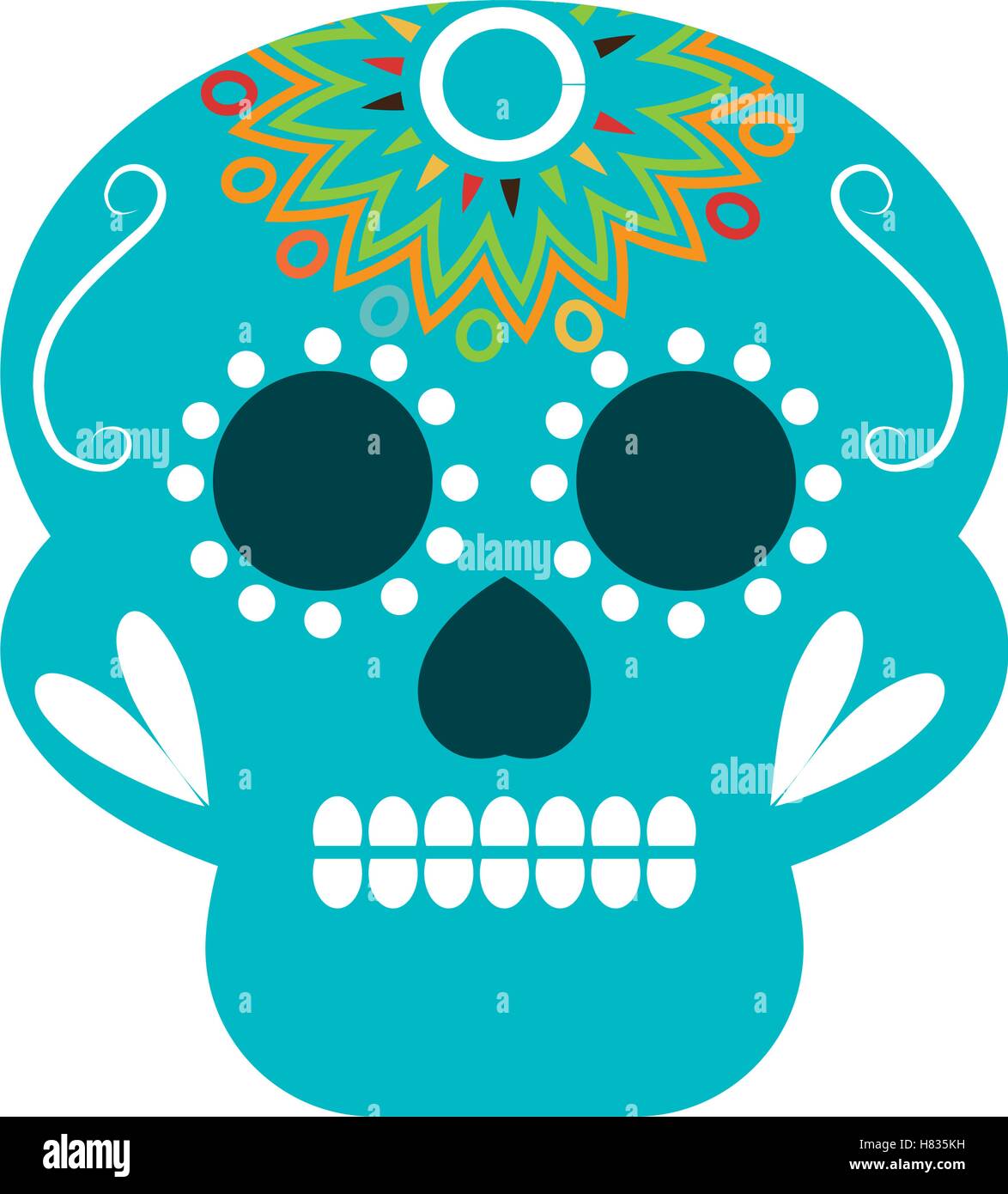 skull mask mexican culture vector illustration design Stock Vector ...