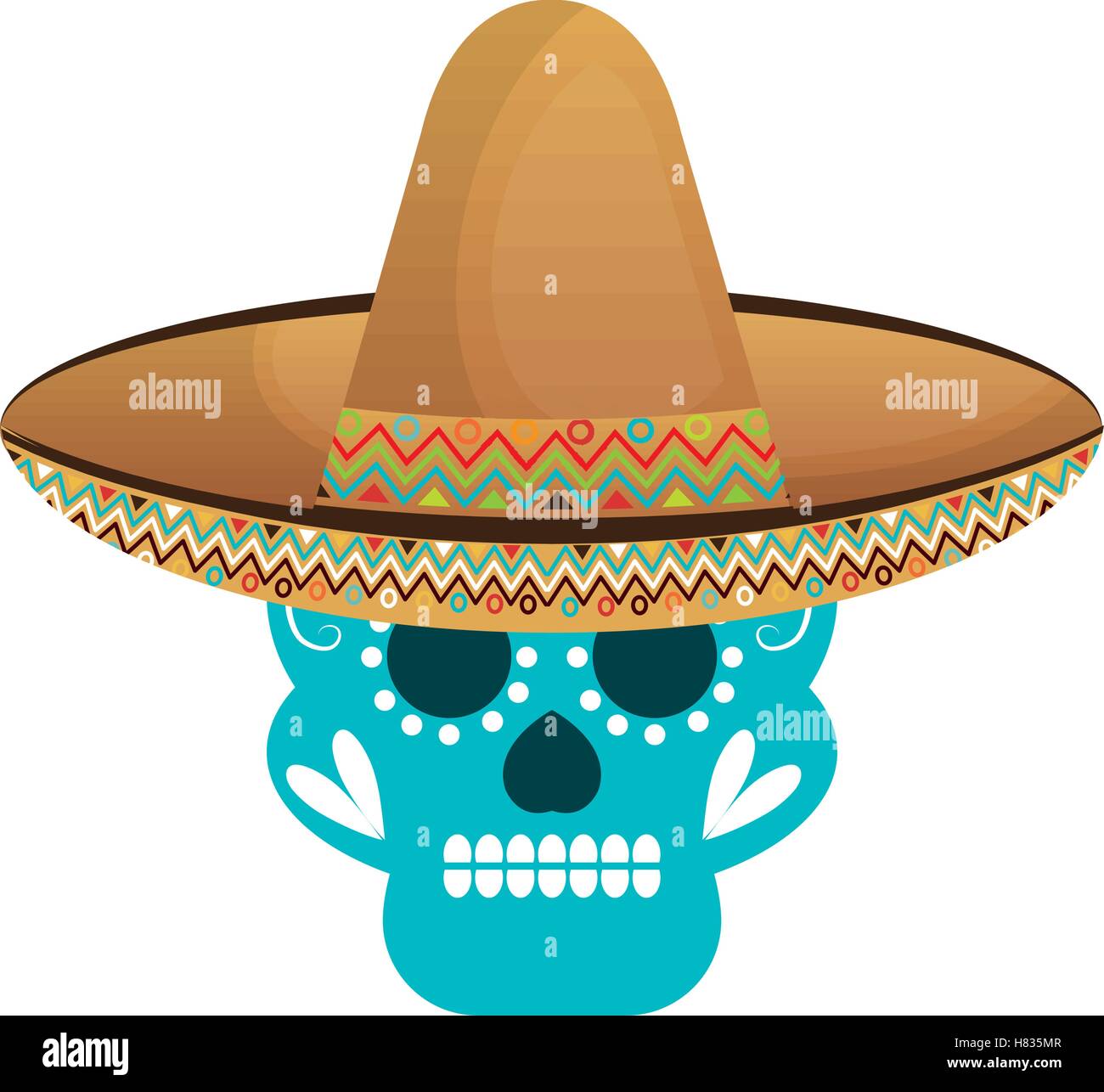 skull mask mexican culture vector illustration design Stock Vector ...
