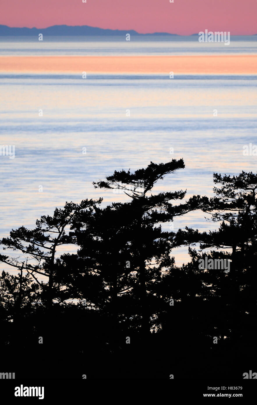 Coast at sunset, Deception Pass State Park, Washington Stock Photo - Alamy