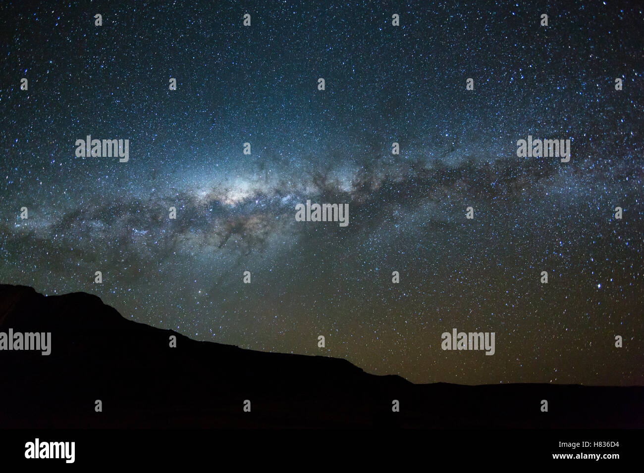 Night sky with Milky Way over mountain range, southern Madagascar Stock ...