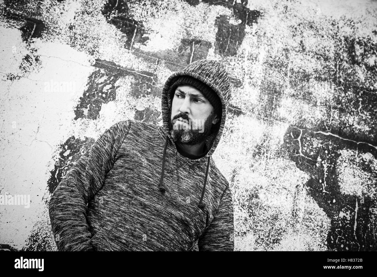 Boy rapper desperate urban street Stock Photo - Alamy