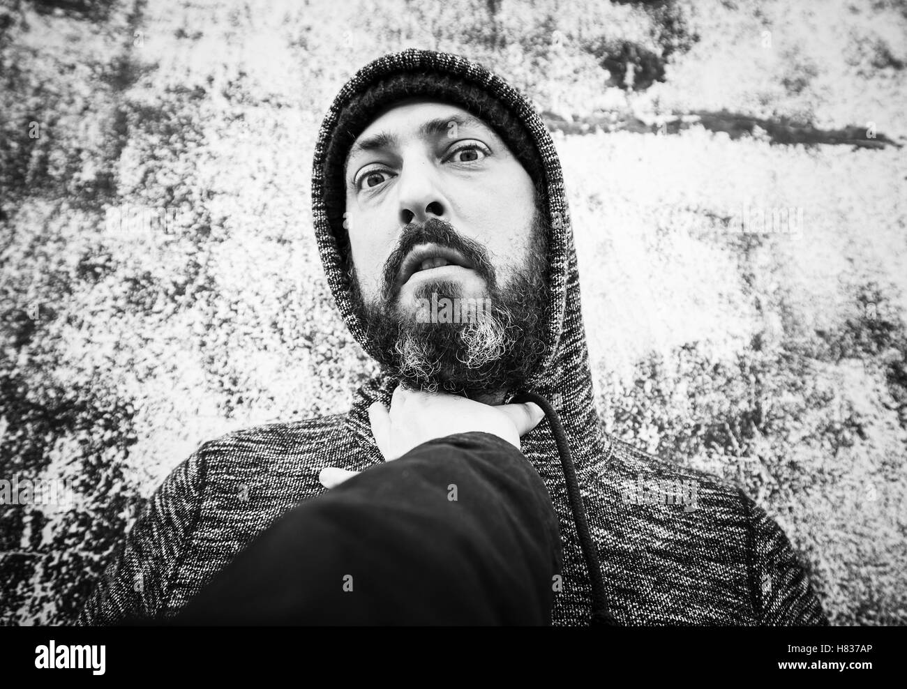 Boy rapper desperate urban street Stock Photo - Alamy