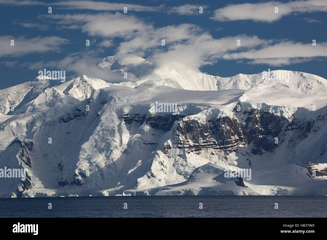 Glaciated peaks, Anvers Island, Antarctic Peninsula, Antarctica Stock ...