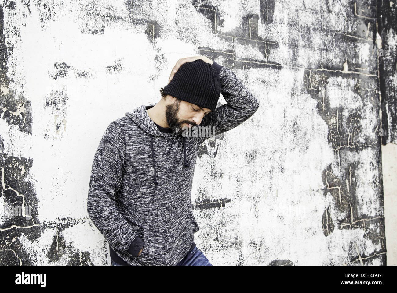 Boy rapper desperate urban street Stock Photo - Alamy