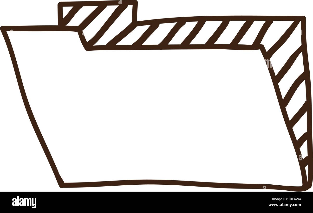 documents file folder icon over white background. draw design. vector ...