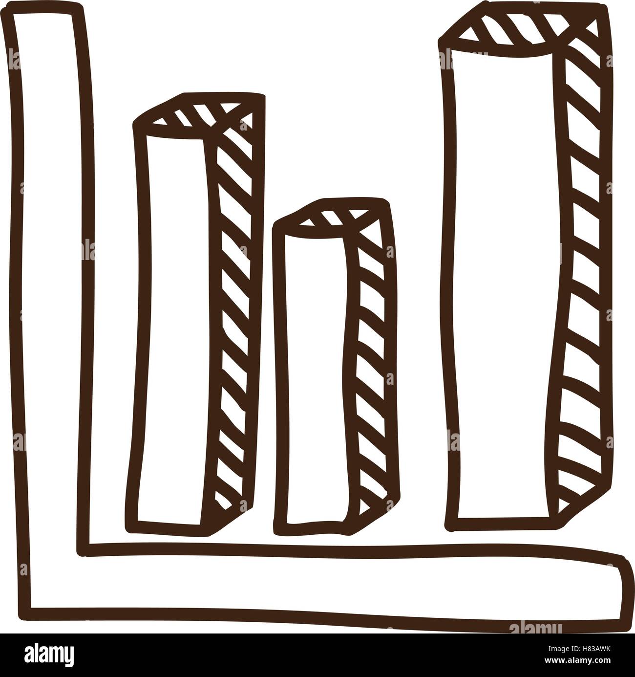 statistics graphic chart icon over white background. draw design ...