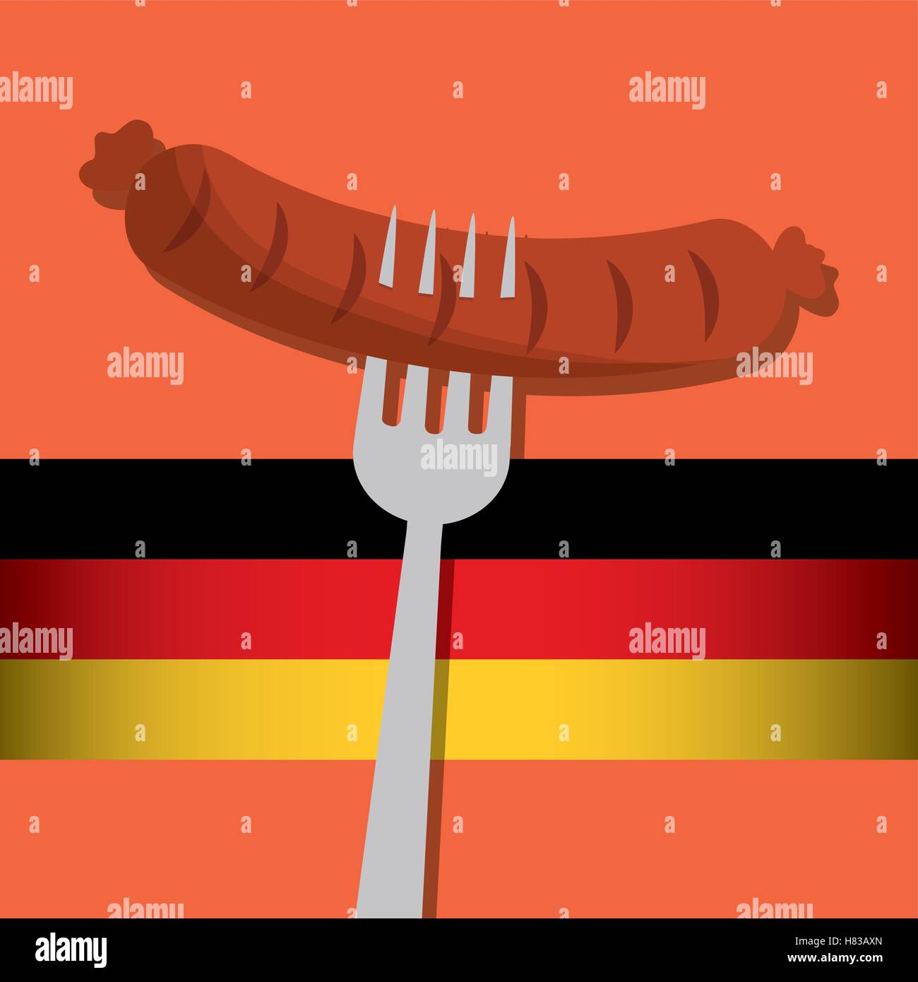 Sausage german food icon vector illustration graphic design Stock ...