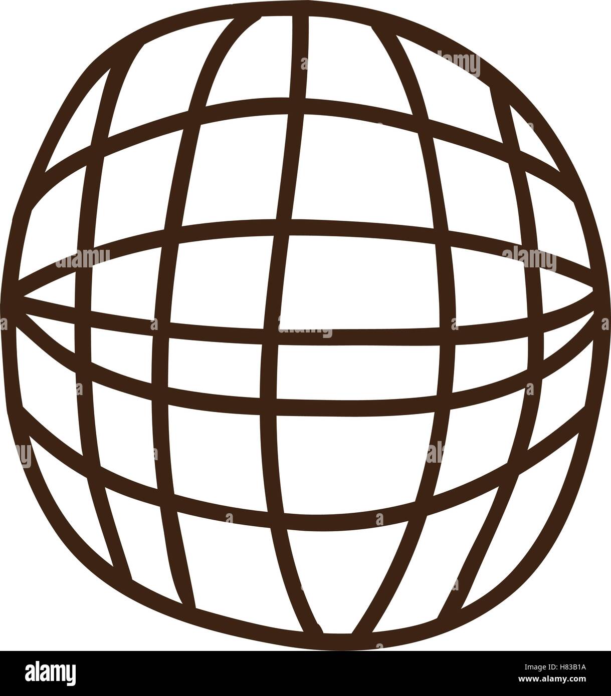 global network connection sphere icon over white background. vector ...